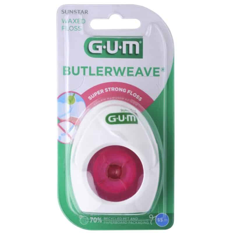 Buy GUM ButlerWeave Waxed Floss 55m – Shred-Resistant & Effective Cleaning