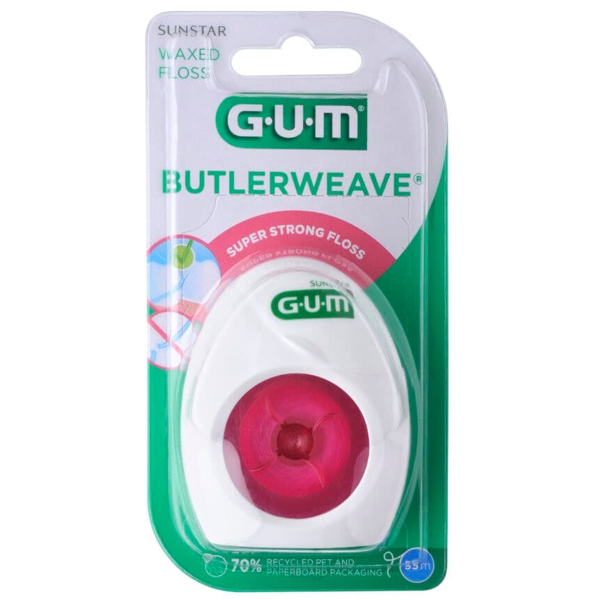Buy GUM ButlerWeave Waxed Floss 55m – Shred-Resistant & Effective Cleaning