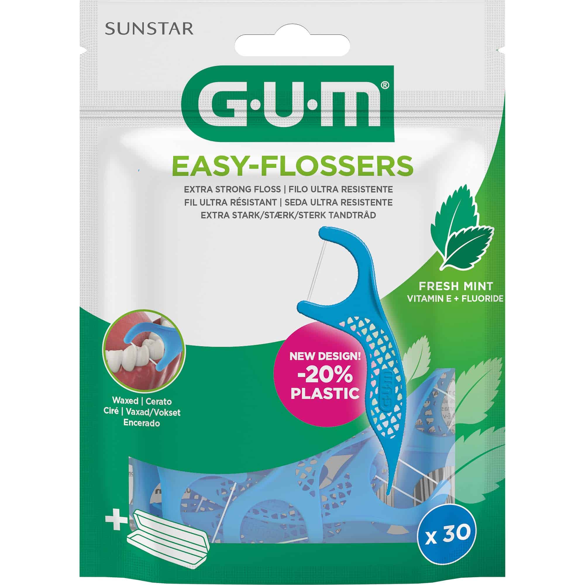 Buy GUM Easy Flossers Mint Waxed – Convenient Plaque Removal