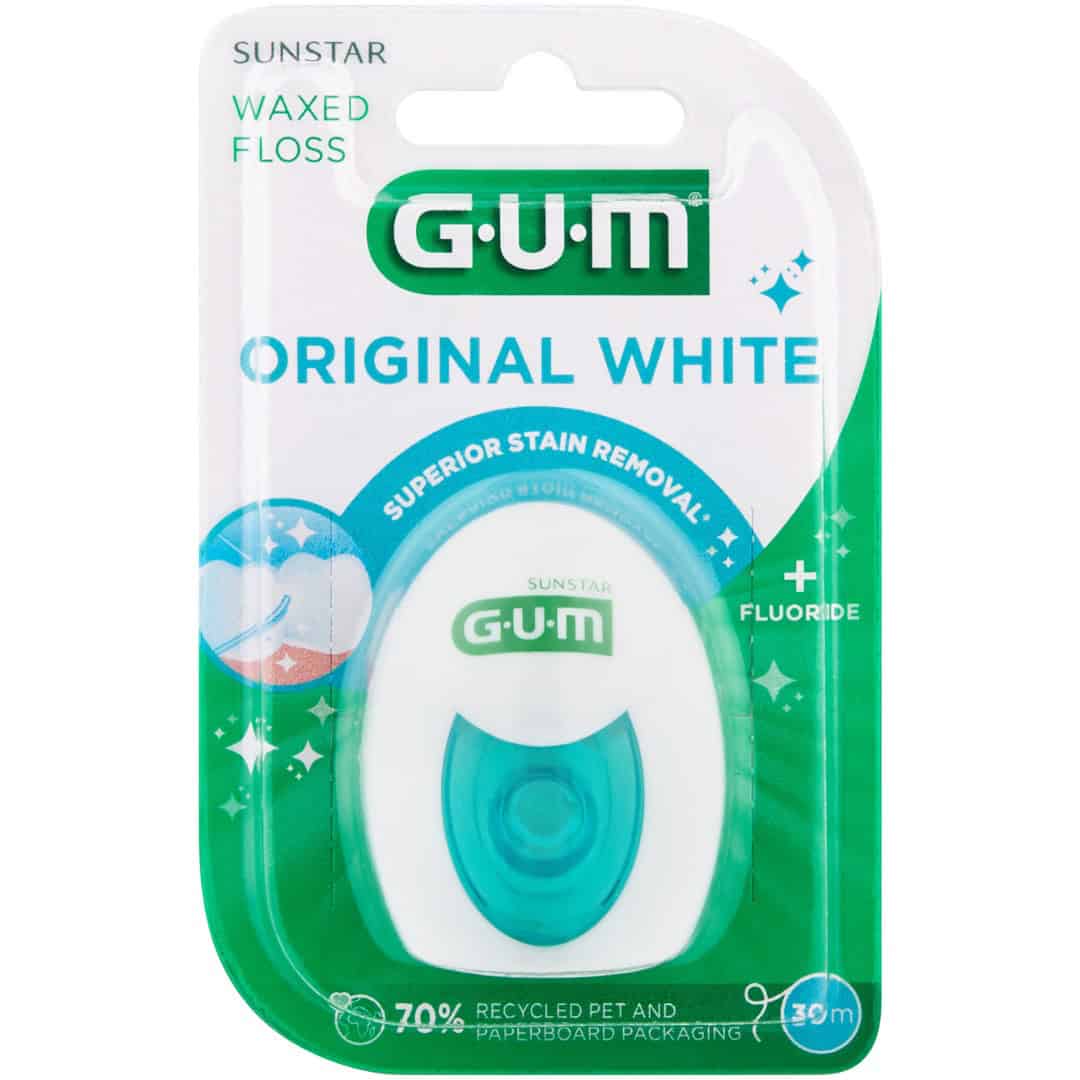 Buy GUM Original White Floss 30m – Gentle Whitening & Plaque Removal